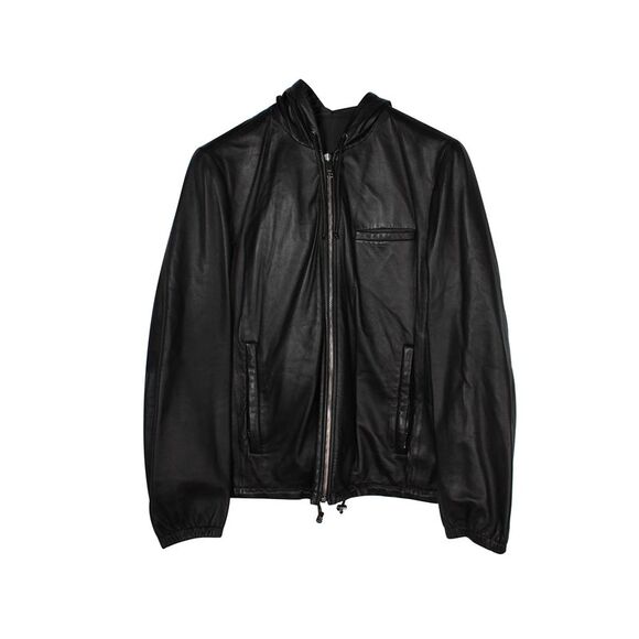 Prada | Jackets & Coats | Prada Reversible Zip Front Hooded Jacket In ...